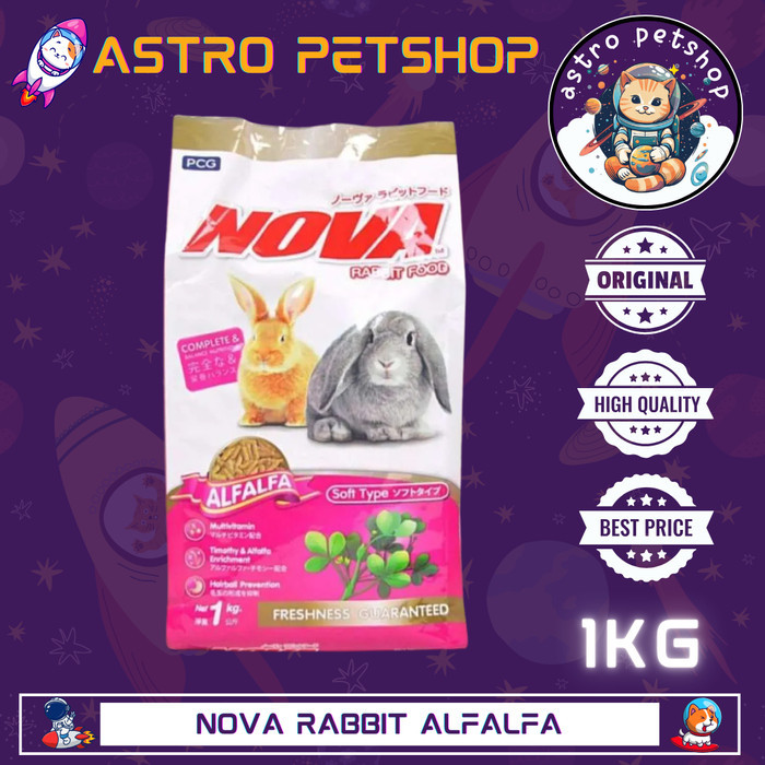 Jual NOVA RABBIT FOOD ALFALFA 1kg | Shopee Indonesia