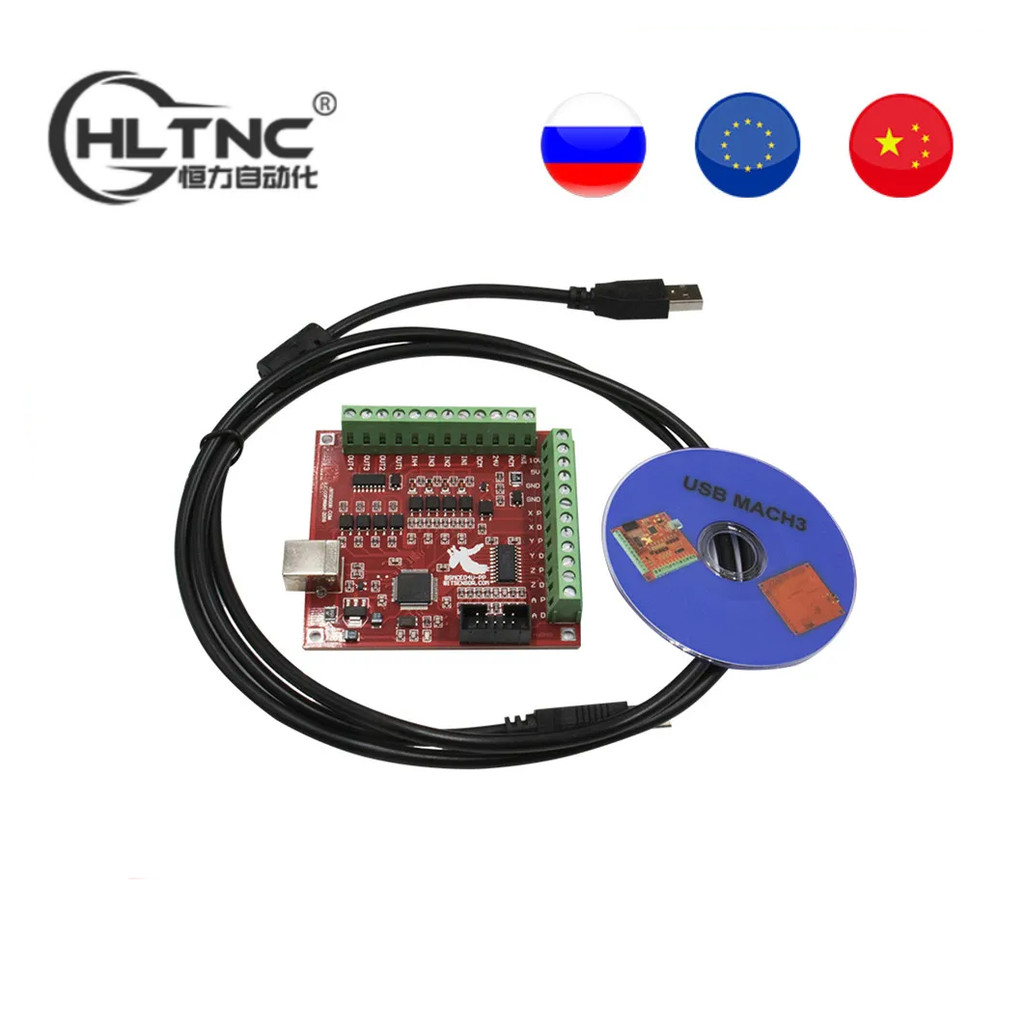 Jual MACH3 breakout board 4 Axis USB interface driver motion controller board For CNC control ...