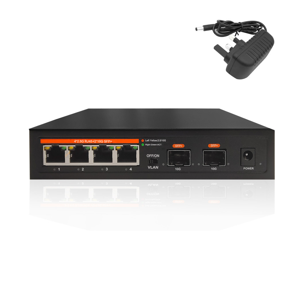 Jual 2.5G Network Ethernet Switch Unmanaged LAN Hub VLAN 4*2.5G+2*10G ...