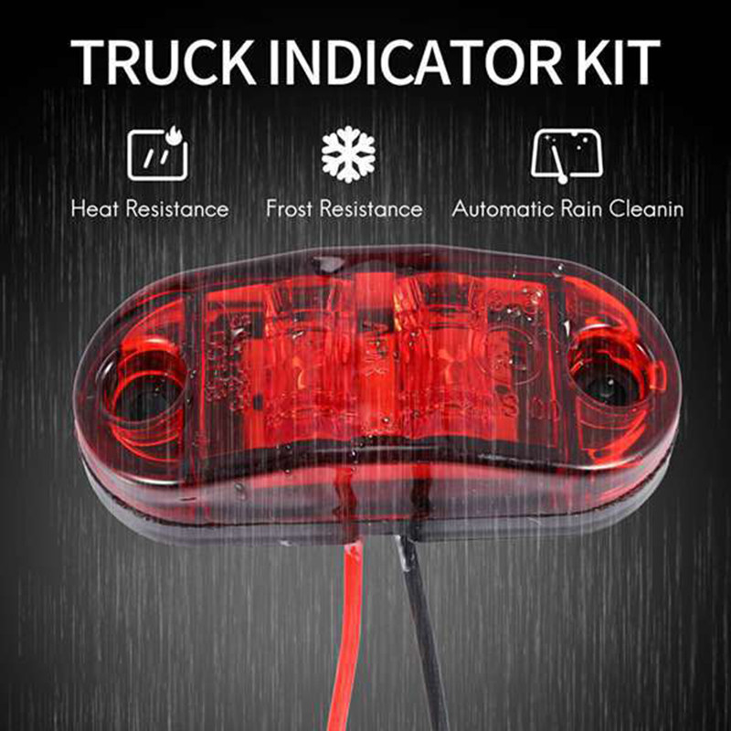 Jual Led Lampu Samping Bak Truk 24v 12v Sein Running Samping Truk Marker Indicator Waterproof ...