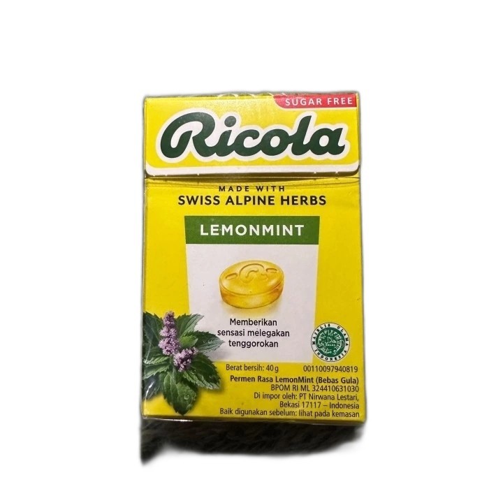 Jual ricola lemon mint sugar free 40g | Shopee Indonesia