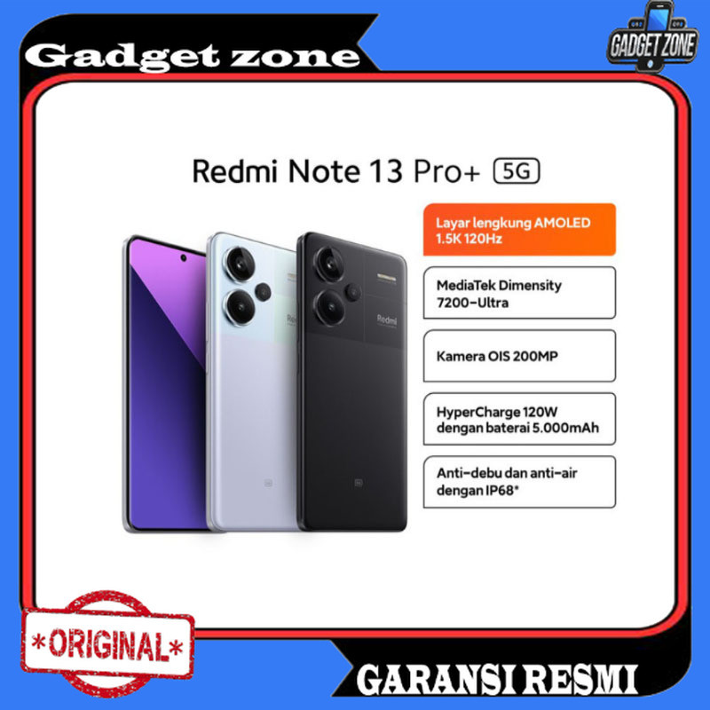 Jual REDMI NOTE 13 PRO+ 12/512 GARANSI RESMI - MediaTek Dimensity 7200 ...
