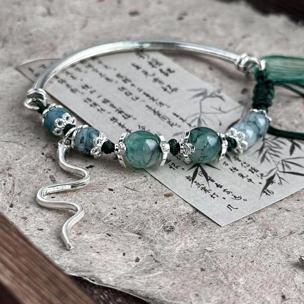Jual Gelang Wanita Kupu-kupu Bambu Hijau Gelang Manik-manik Aesthetic ...