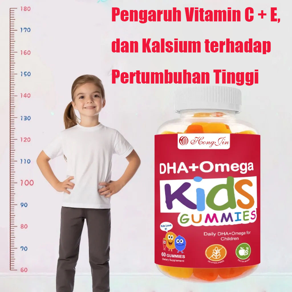 Jual 【Real Efek】HONG JIN Omega+DHA Brain Kid Gummies Permen Karet Anak ...