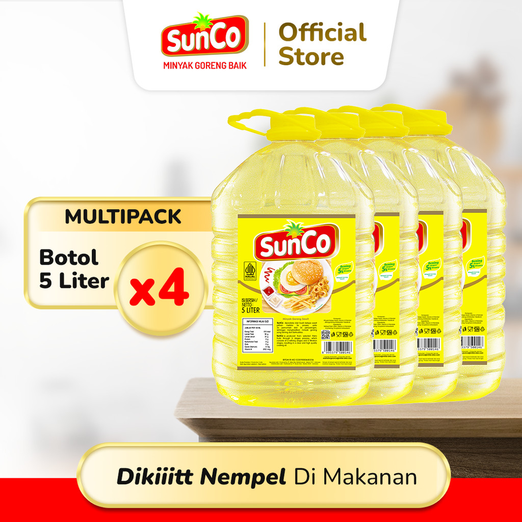 Jual SunCo Minyak Goreng Botol 5L x 4pcs | Shopee Indonesia