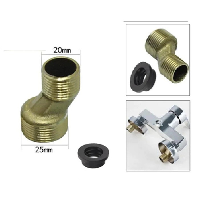 Jual Double Nepel Kran Bathtub Kran Mixer Kran Air Panas 3/4 x 1/2 inch ...