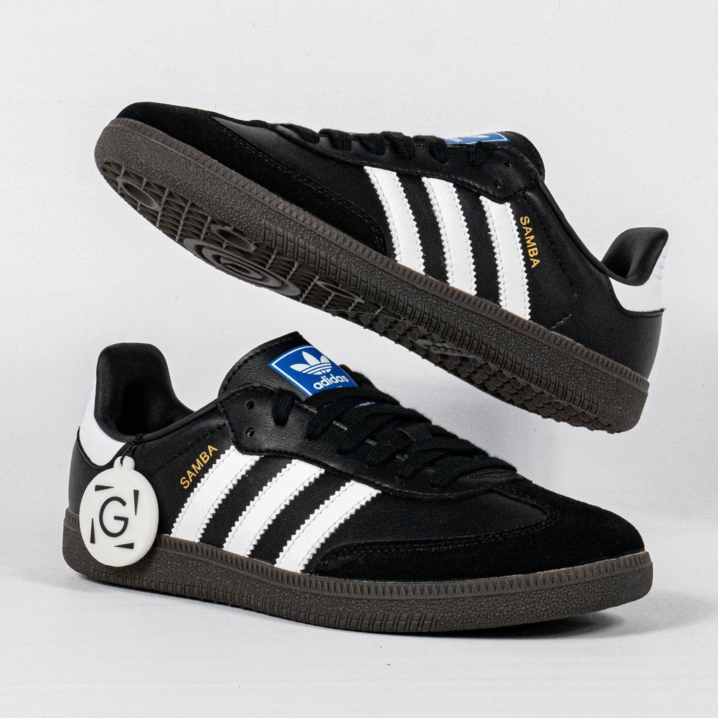 Jual Adidas Samba OG Black Gum White Stripes Sepatu Casual Gym Olahraga ...