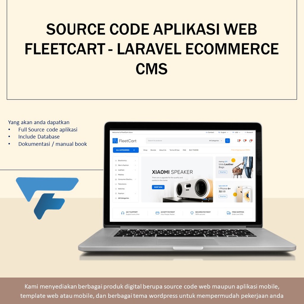 Jual SOURCE CODE APLIKASI WEB FLEETCART - LARAVEL ECOMMERCE CMS | Shopee Indonesia