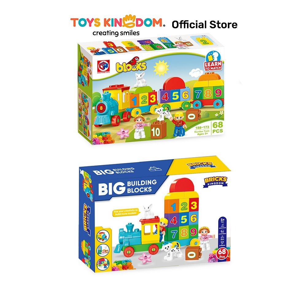 Jual Toys Kingdom Bricks Kingdom Set 68 Pcs Big Building Blocks Train ...
