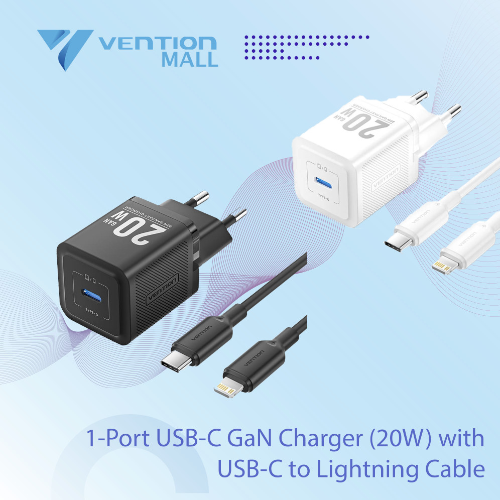 Jual Vention Charger Mini PD Type C Fast Charging 20w Iphone Android ...