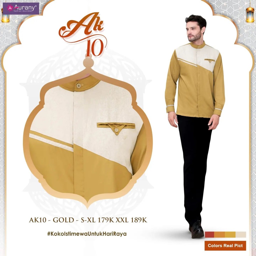 Jual Ak 10 Baju Koko Muslim Laki Laki Simple Cocok Untuk Lebaran ...