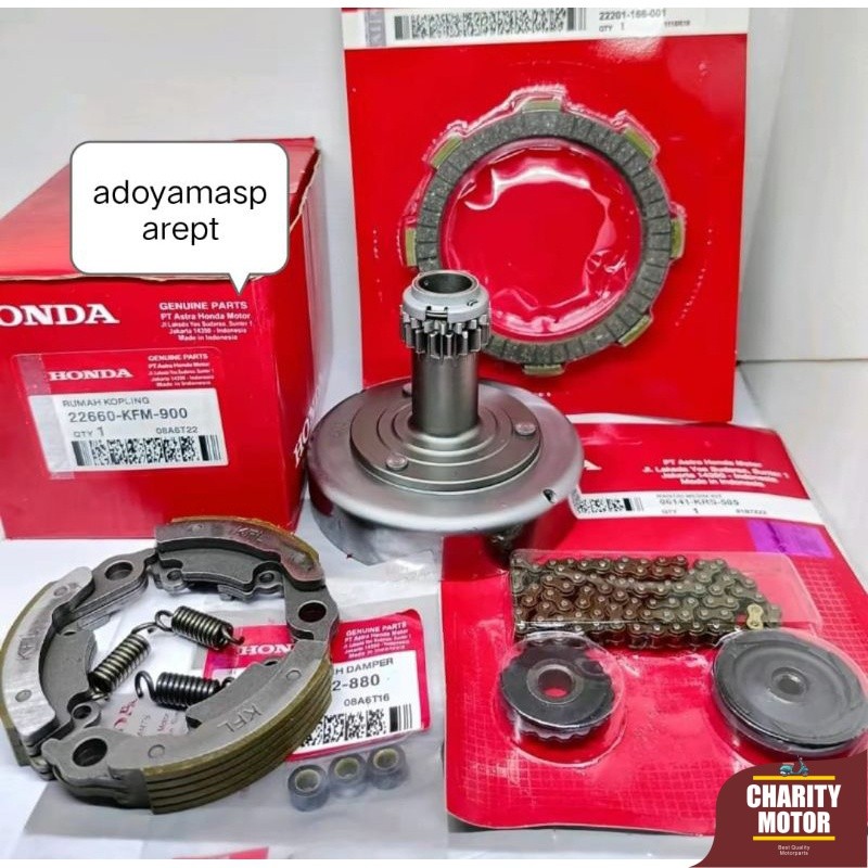 Jual PAKET LONCENG MANGKOK GANDA ASSY KFM 5 AITEM HONDA SUPRA FIT NEW REVO LAMA LAGENDA 100CC ...