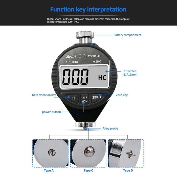 Jual Durometer Shore A - Hardness Tester - Ukur Kekerasan Material ...