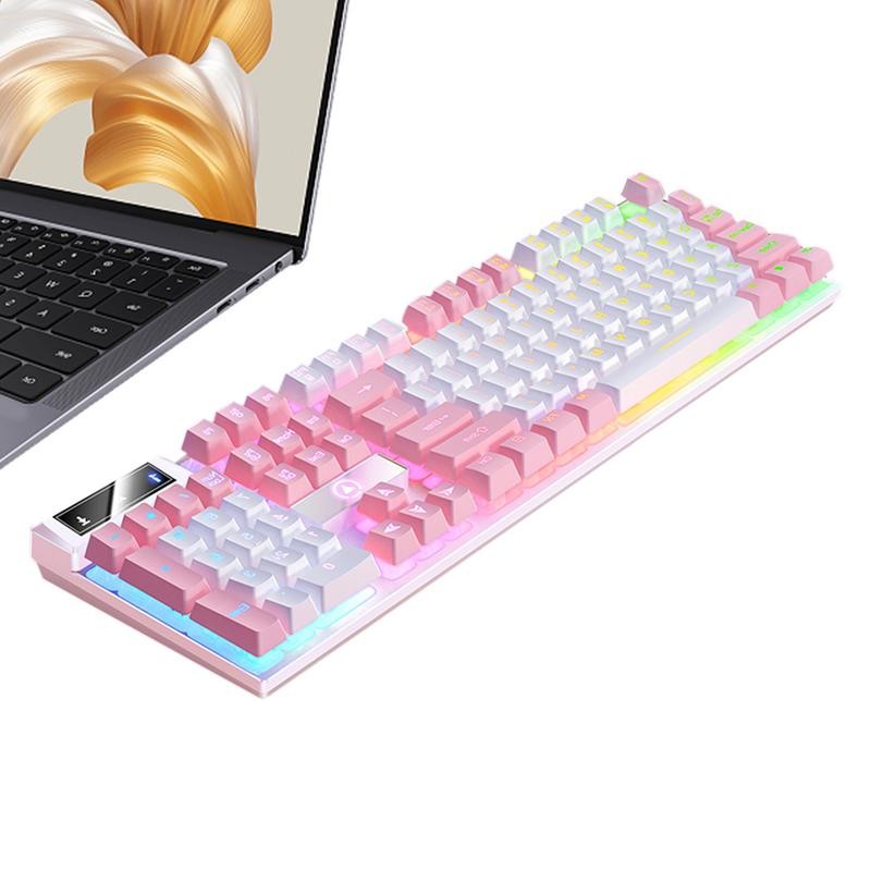 Jual K500 Wired Keyboard Luminous Mechanical Feel Ergonomics Waterproof ...