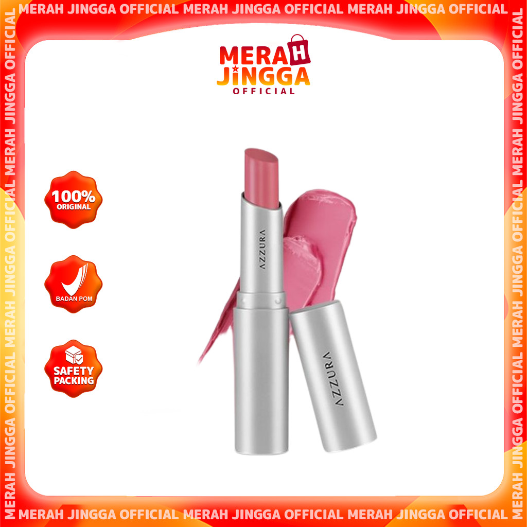 Jual AZZURA Longlasting Lipstick - Merah Jingga Official | Shopee Indonesia
