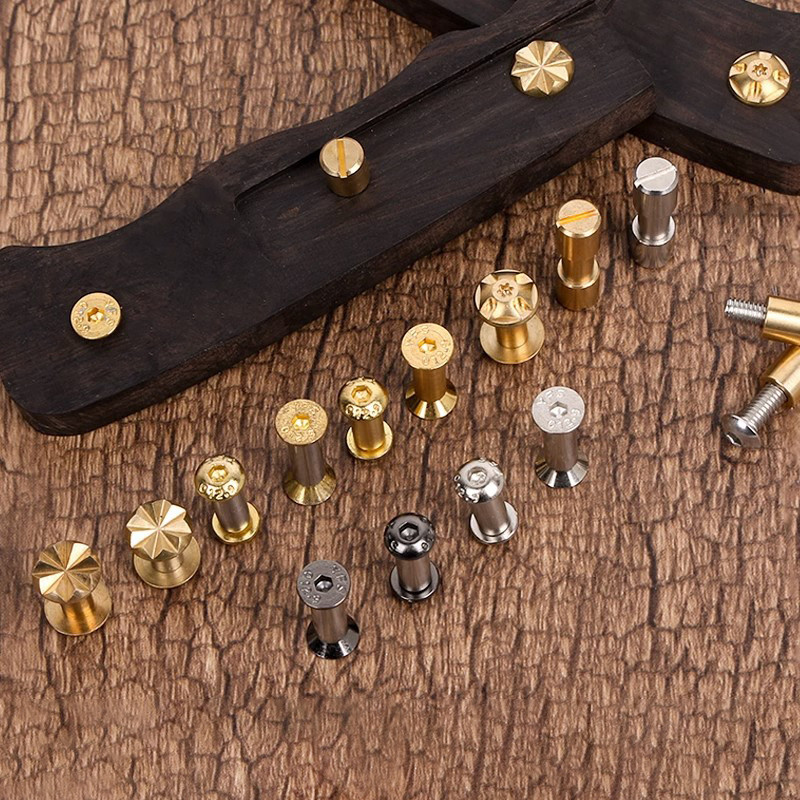 Jual Knife Handle Bracket Bolt Rivets Screw Fastener Nut Brass ...