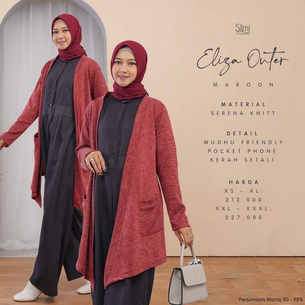 Jual SILMI SB ELIZA OUTER MAROON | Shopee Indonesia