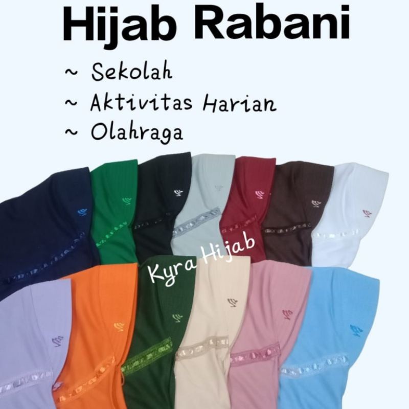Jual Jilbab Sekolah / Jilbab Rabbani kw / Jilbab Instan Serut Ukuran TK SD SMP SMA (asri ...