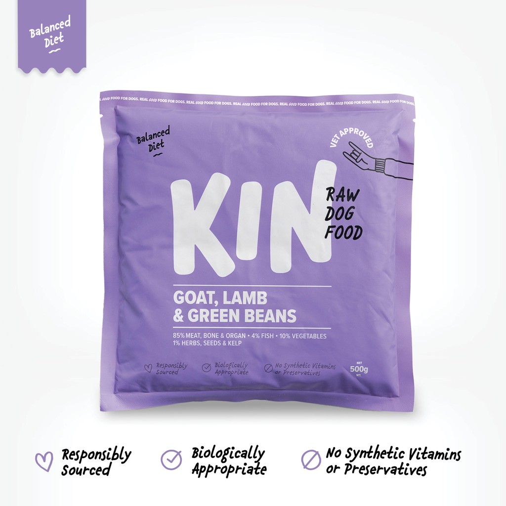 Jual KIN Dog Food - Goat, Lamb & Green Beans 500g | Shopee Indonesia
