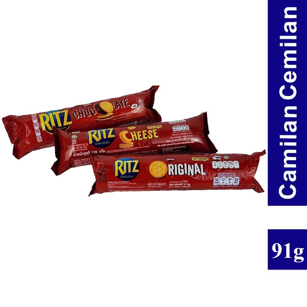 Jual Ritz Biskuit Sandwich Crackers Original Coklat Keju 91 gr | Shopee ...