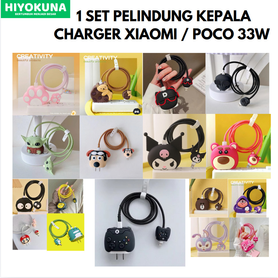 Jual 1 SET 33W XIAOMI/REDMI/POCO 33 WATT 45w / 55w / FULL SET 4 IN 1 ...