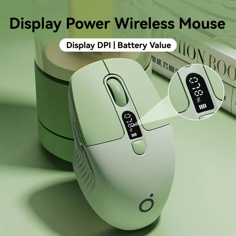 Jual Dual Mode Wireless Mouse with Smart Display, Mute Keys, 3-Speed ...