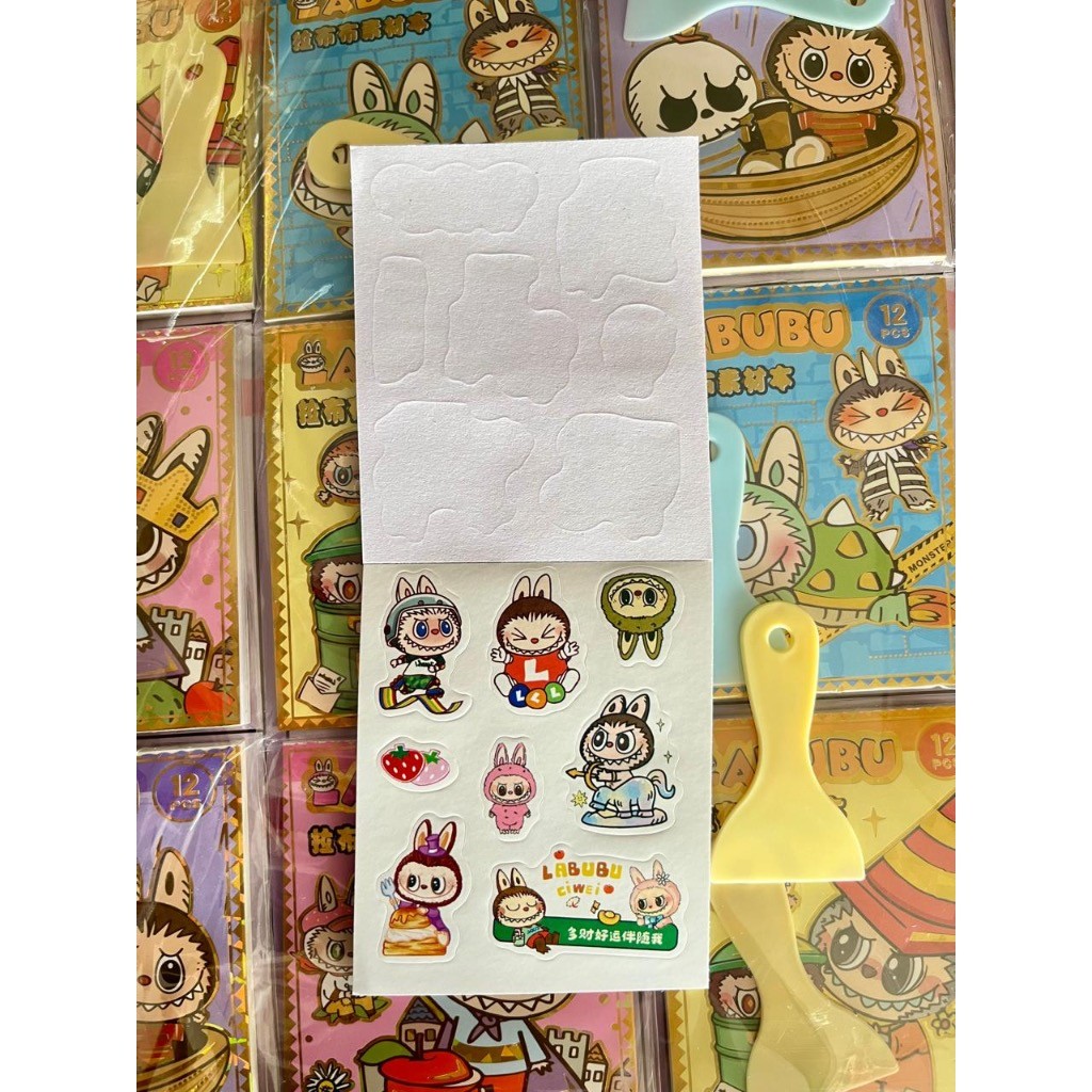 Jual Sticker Book Labubu Stiker Labubu (12lembar) Buku Stiker Labubu ...