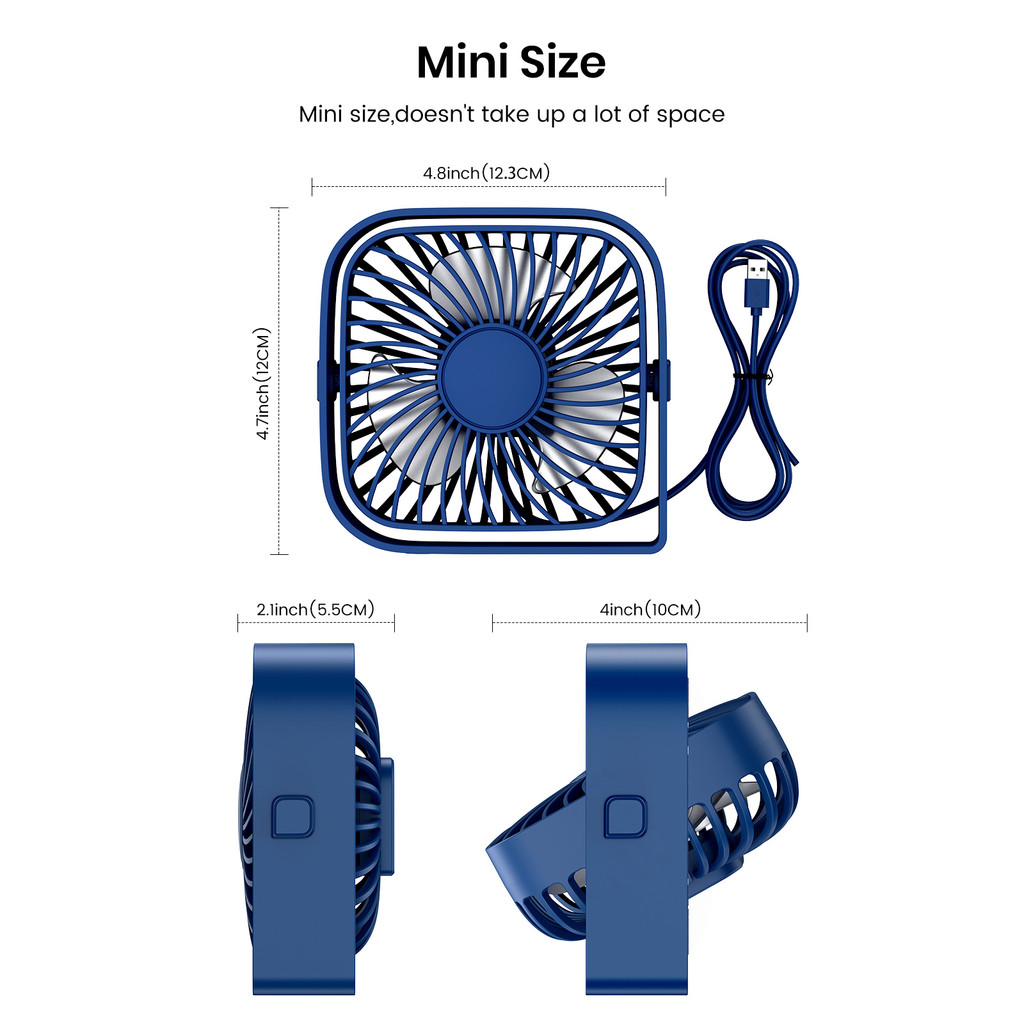 Jual Mini Portable Fan,USB Desk Fan Table,Quiet 3 Speed Wind Personal ...