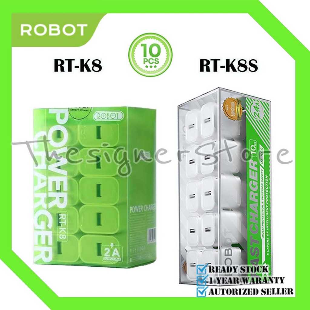 Jual Kepala Charger Robot RT-K8 10W 2A / ROBOT RT-K8S 12W 2.4A Original ...