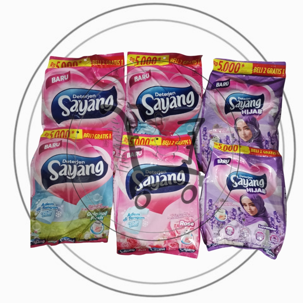 Jual (1 pcs) Detergent Sayang Bubuk Powder Detergent 220gr | Shopee ...