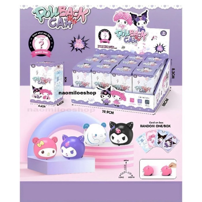 Jual Action Figure KUROMI x MY MELODY - pull back car BLIND BOX ...