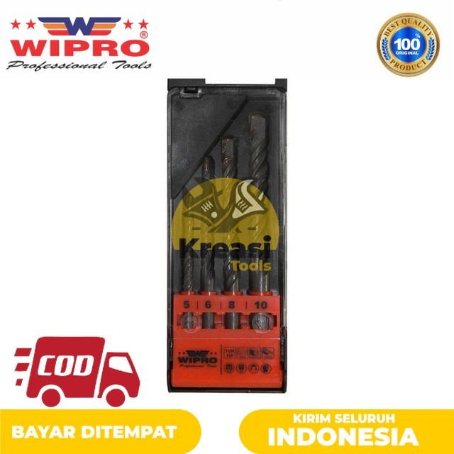Jual Kreasi Tools | Wipro Bor Beton Premium Set 4Pcs STD 5/6/8/10MM ...