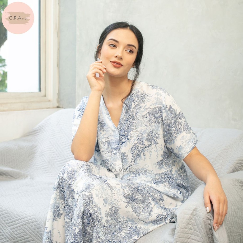 Jual CRA OUTFIT - Maxi Dress Jumbo Rayon Premium Kekinian Busui ...