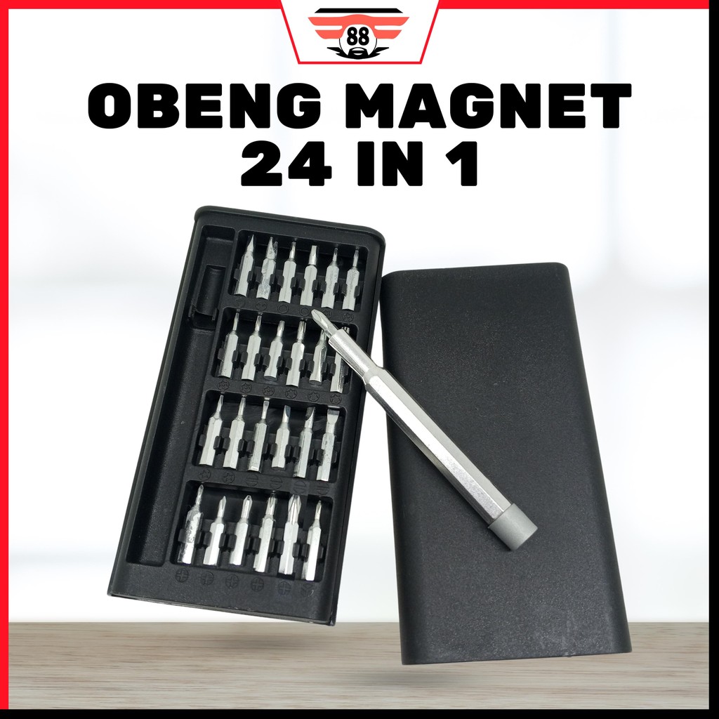 Jual " Obeng Set 24 In 1 Obeng Magnet Handphone Bukan Xiaomi Precision Magnet Screwdriver Kit ...