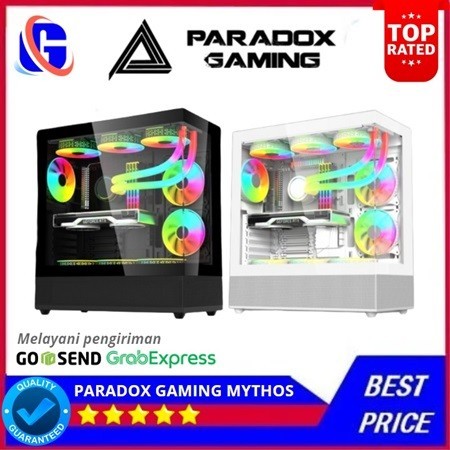 Jual Paradox Gaming Mythos Advance Black & White | Casing PC ATX | CPU PC Case Gaming - Hitam ...