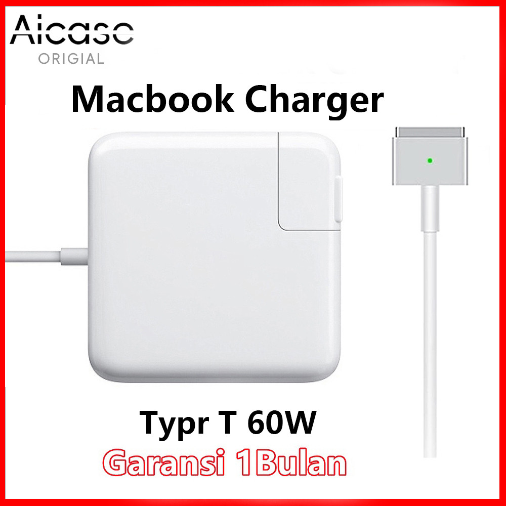 Jual AICASC-Macbook Charger Type T 60W Mid Adaptors Laptop Chargers ...