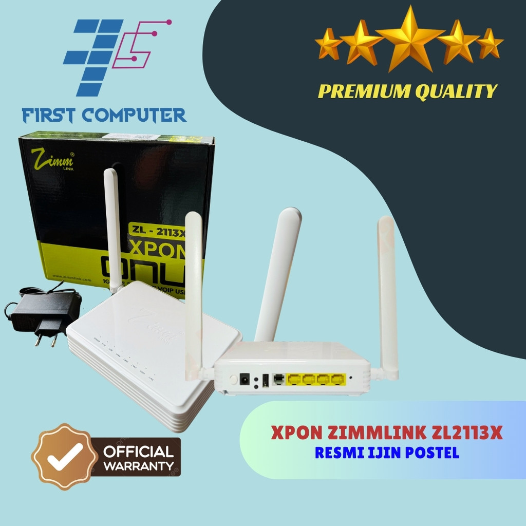 Jual ZIMMLINK XPON ONU ZL-2113X Support EPON & GPON ONT 1GE 3FE 2,4G Wifi VOIP USB | Shopee ...