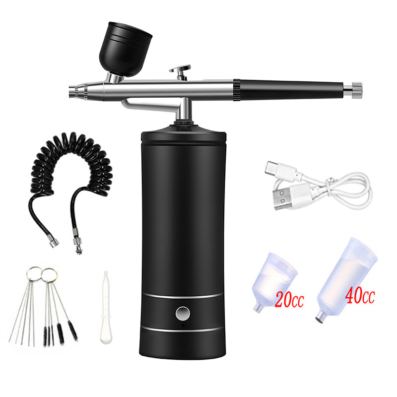 Jual Portable Rechargeable Wireless Airbrush With Compressor Spray Gun ...