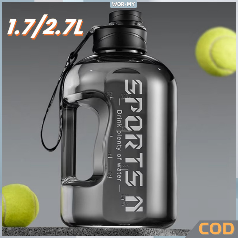 Jual 【WOR·MY】Sport Water Bottle Termos Botol Minum Gym Fitness Olahraga ...