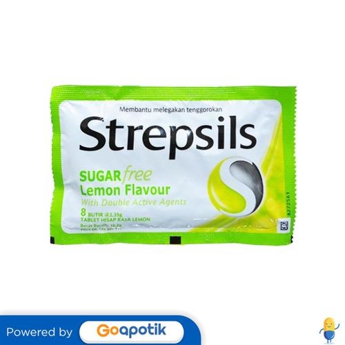 Jual Strepsils Lemon Flavour Sugar Free Sachet 8 Tablet | Shopee Indonesia