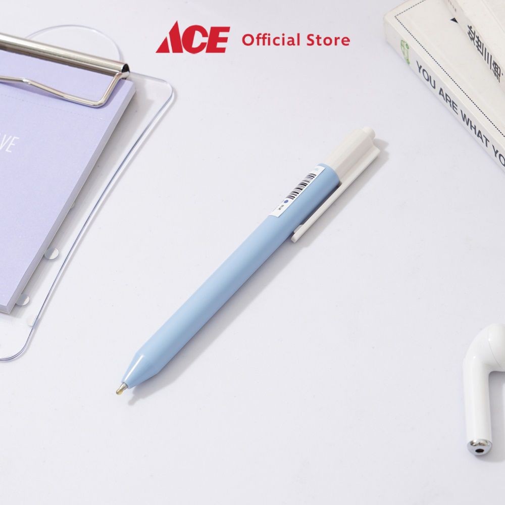 Jual Ataru Pulpen Biru Retractable - Biru Pastel | Shopee Indonesia