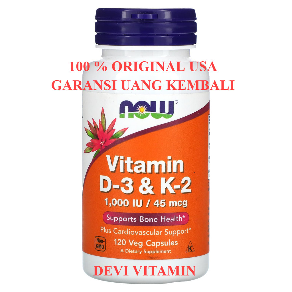 Jual NOW VITAMIN D3 K2 10000 5000 2000 1000 IU ISI 120 180 240 360 ...