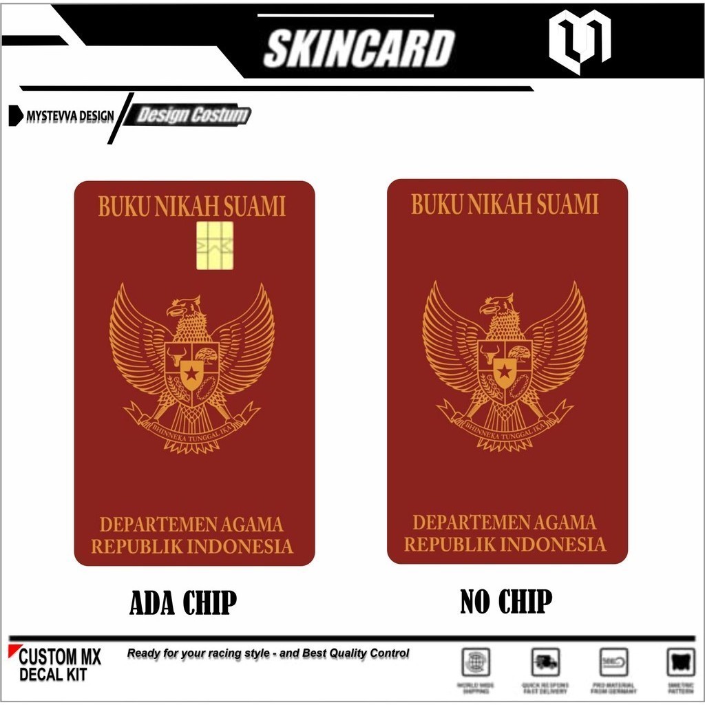 Jual Sticker Kartu Atm Skin Card MOTIF BUKU NIKAH Stiker Pelindung ...