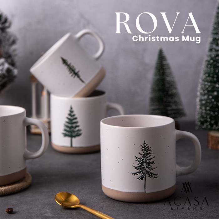 Jual ROVA - Ceramic Christmas Mug Hampers Kado Natal Gelas Keramik ...