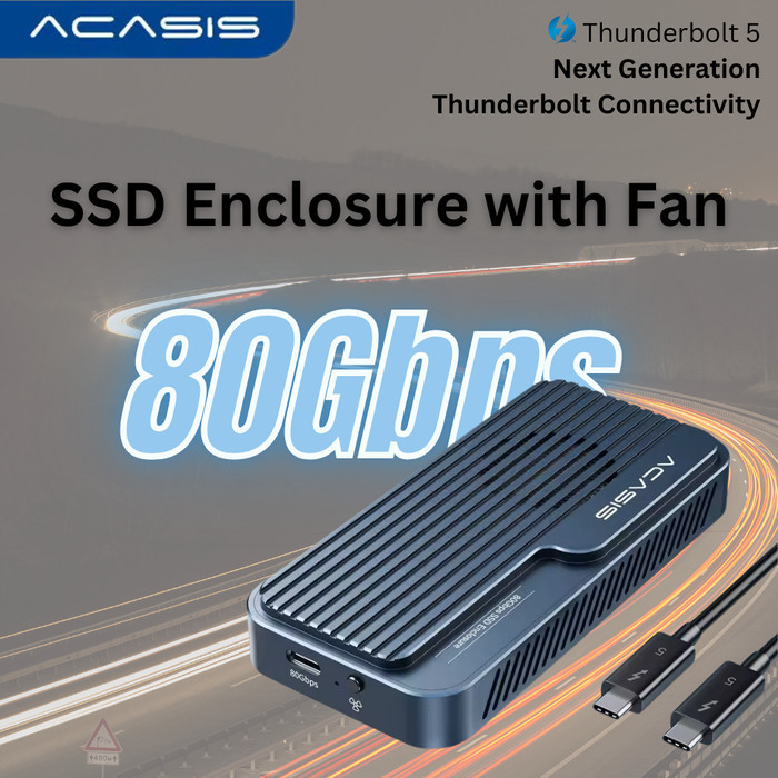 Jual Acasis 80Gbps M.2 NVMe SSD Enclosure Compatible with Thunderbolt 5 ...
