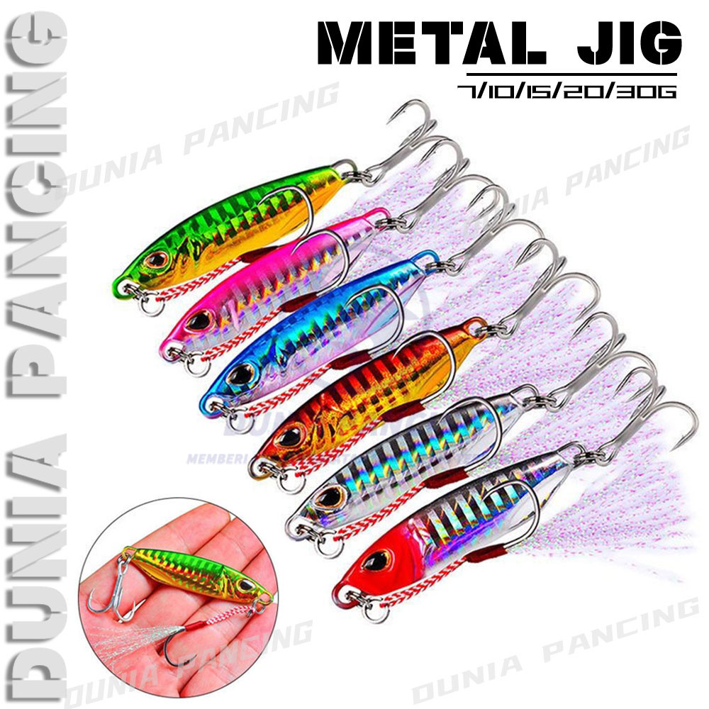 Jual Micro Jig 8 warna 7g/10g/15g/20g/30g Metal Jig Semua perairan Kiler Umpan Jig Umpan Casting ...