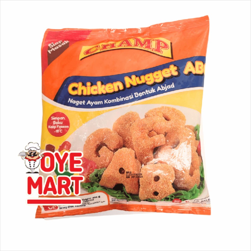 Jual CHAMP CHICKEN NUGGET ABC 450GR / NAGET ABJAD | Shopee Indonesia