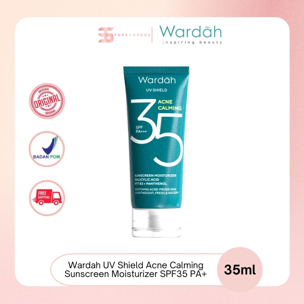 Jual Promo!!!Wardah UV Shield Acne Calming Sunscreen Moisturizer SPF35 PA+ 35ML | Shopee Indonesia