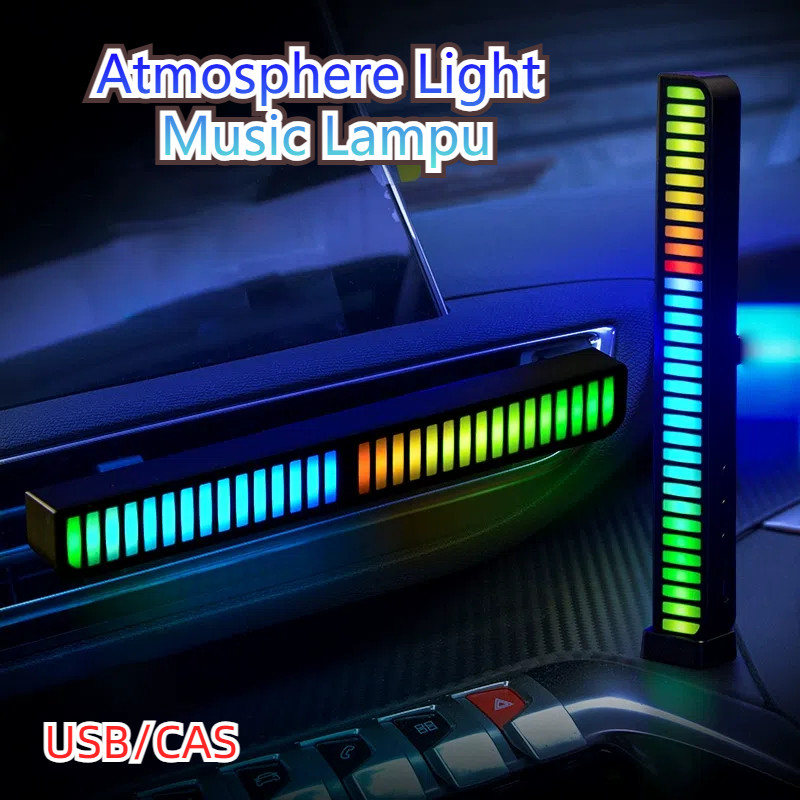 Jual RGB Rhythm Light USB Audio Spectrum Indicator Bar Lampu LED RGB ...