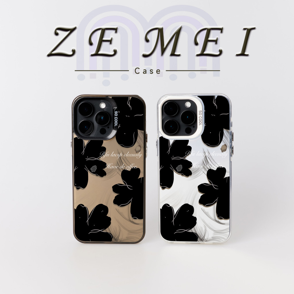 Jual ZE MEI BLACK FLORAL ART CASING FOR OPPO A78 5GA18 A38 A15 A15S A16 ...